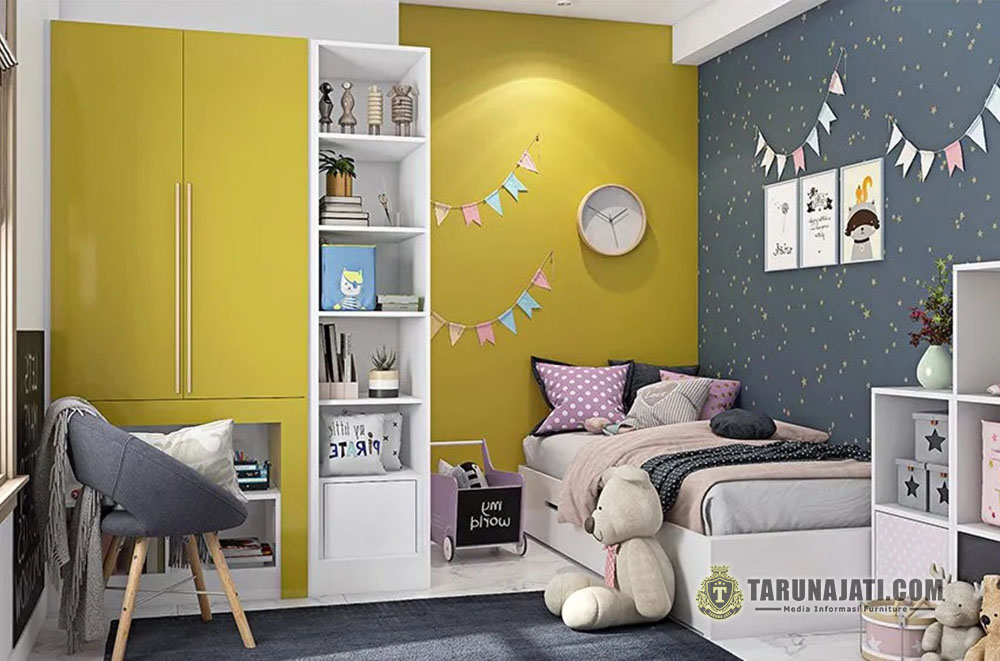 7 Lemari Pakaian Hemat Ruang Model Terbaru dengan Desain Meja Belajar ...