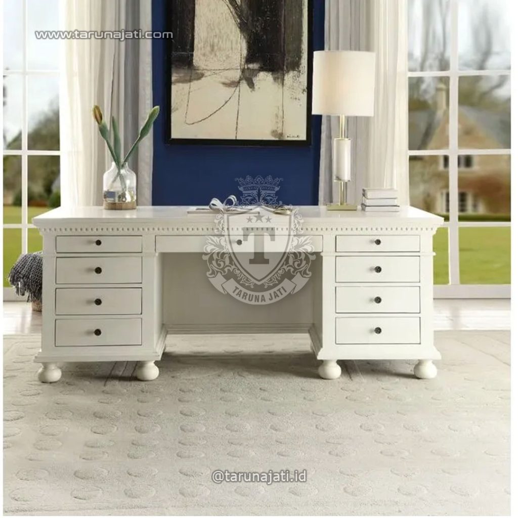Meja Belajar Minimalis Modern Putih 2023 - Tarunajati.com