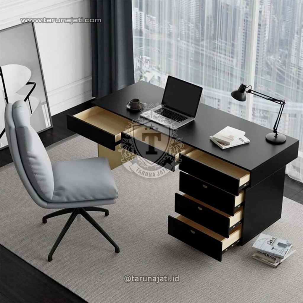 Meja Kerja Kayu Black Modern 2023 - Tarunajati.com