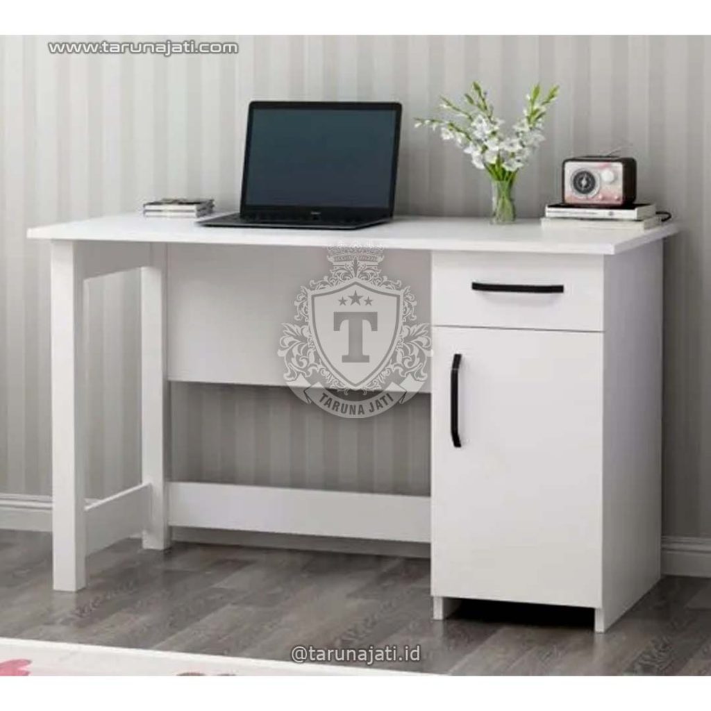 Meja Komputer Putih Minimalis 1 Pintu 2023 - Tarunajati.com
