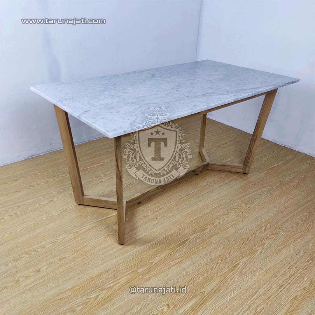 Meja Makan Kayu Minimalis Marmer 2023 - Tarunajati.com