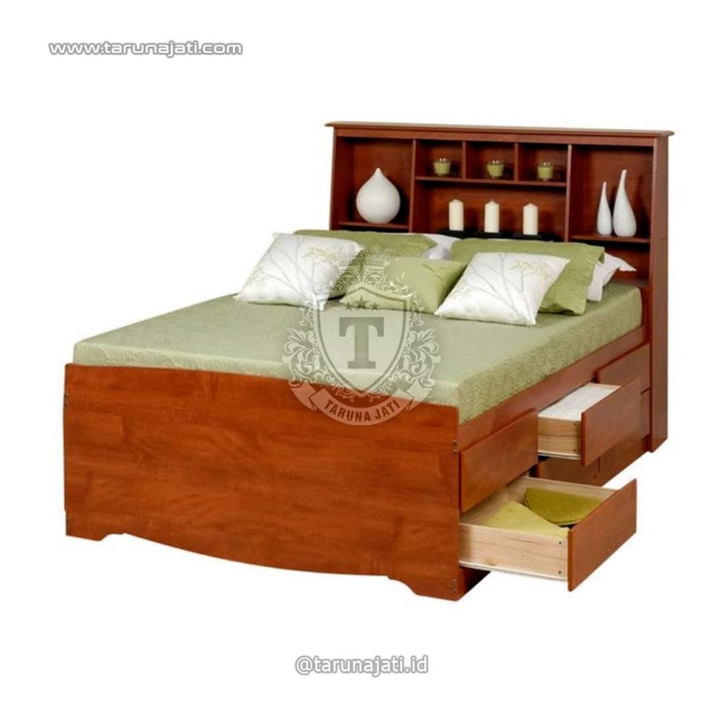 Tempat Tidur Jati Minimalis Model Queen 2023 - Tarunajati.com