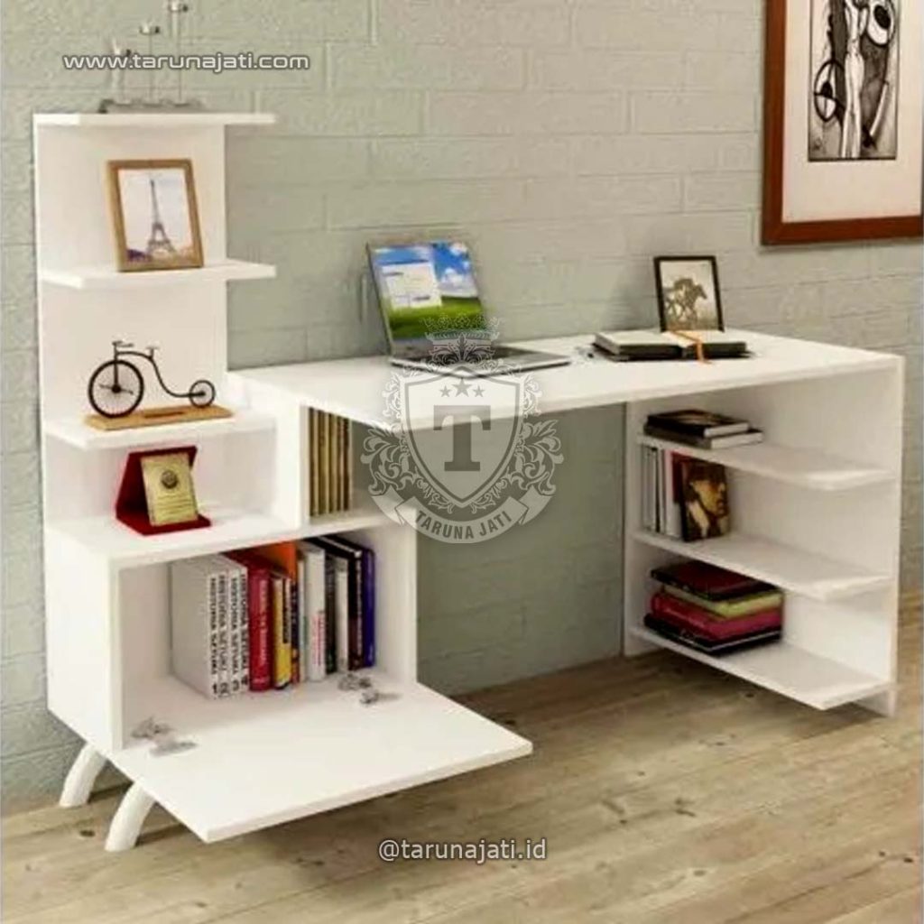 Model Meja Kerja Minimalis Putih 2025