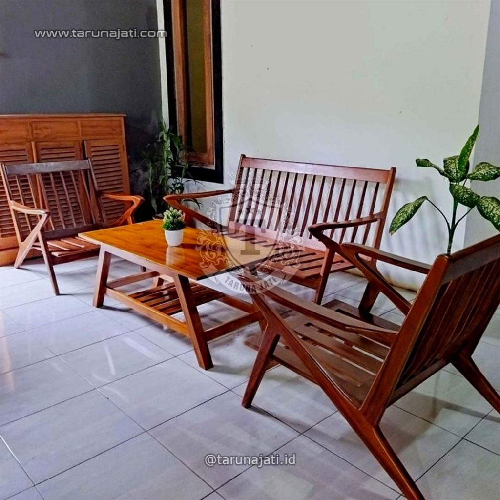 Sofa Kayu Jati Mewah Model Klasik 2025