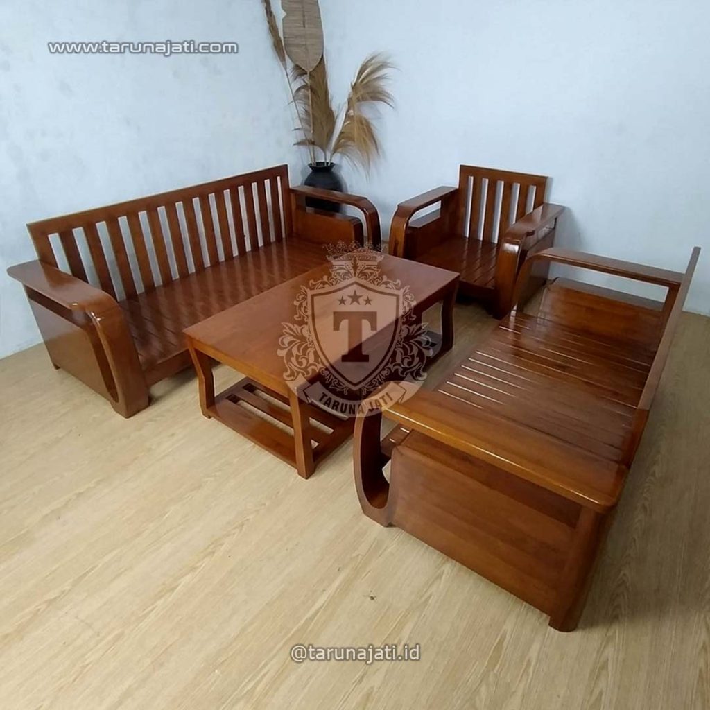 Sofa Kayu Jati Mewah Model Klasik 2024