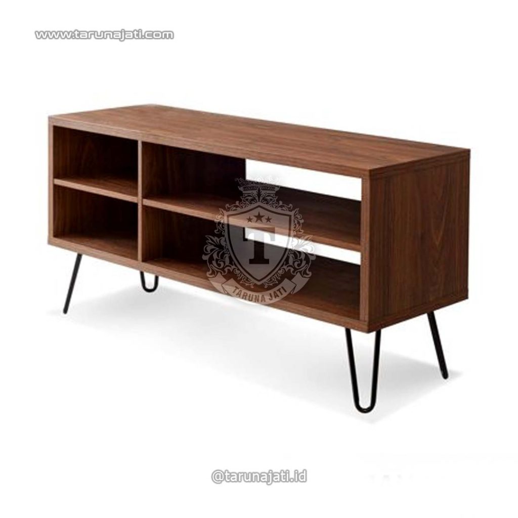 Meja TV Kayu Industrial Minimalis 2025