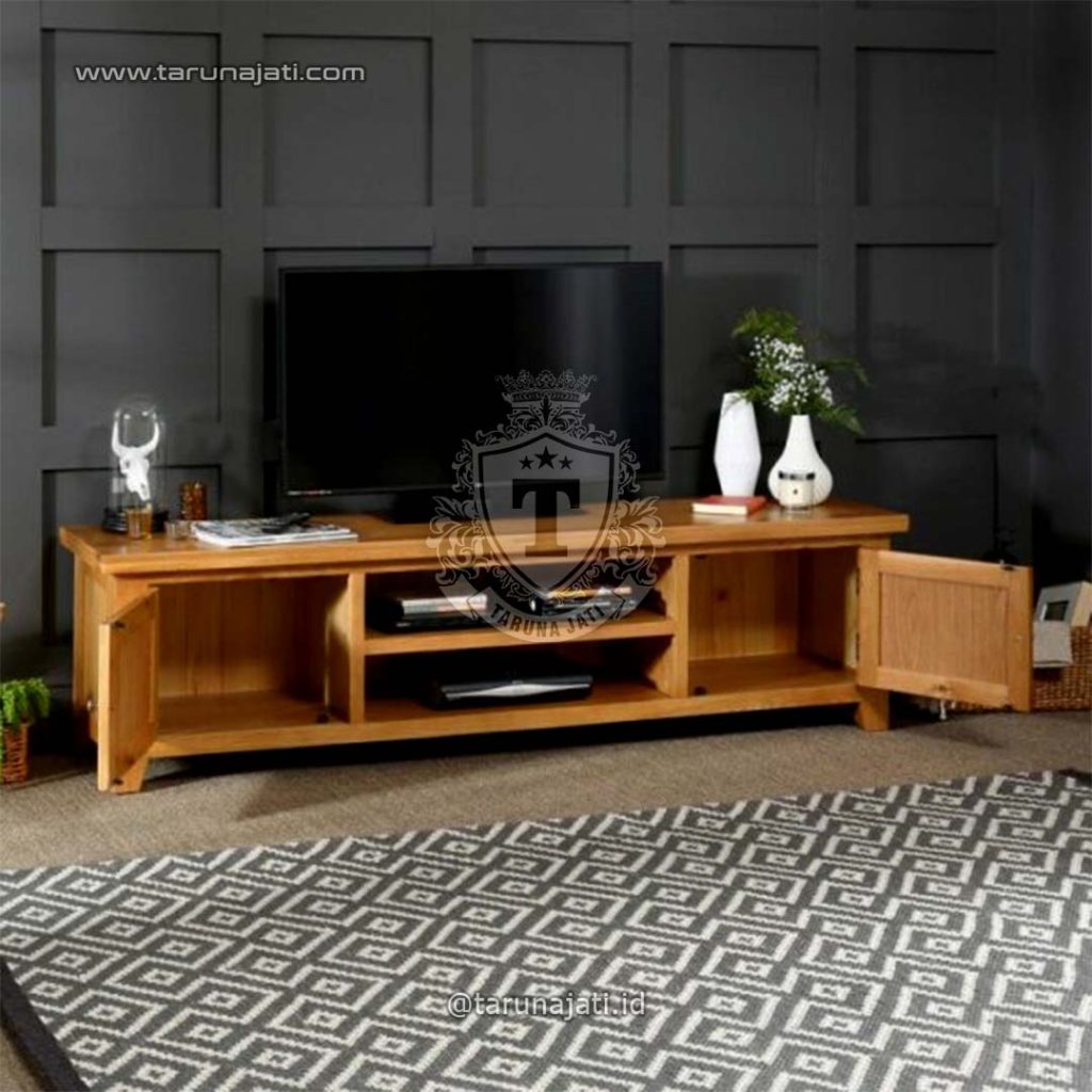 Meja TV Kayu Jati Minimalis Terbaru 2025